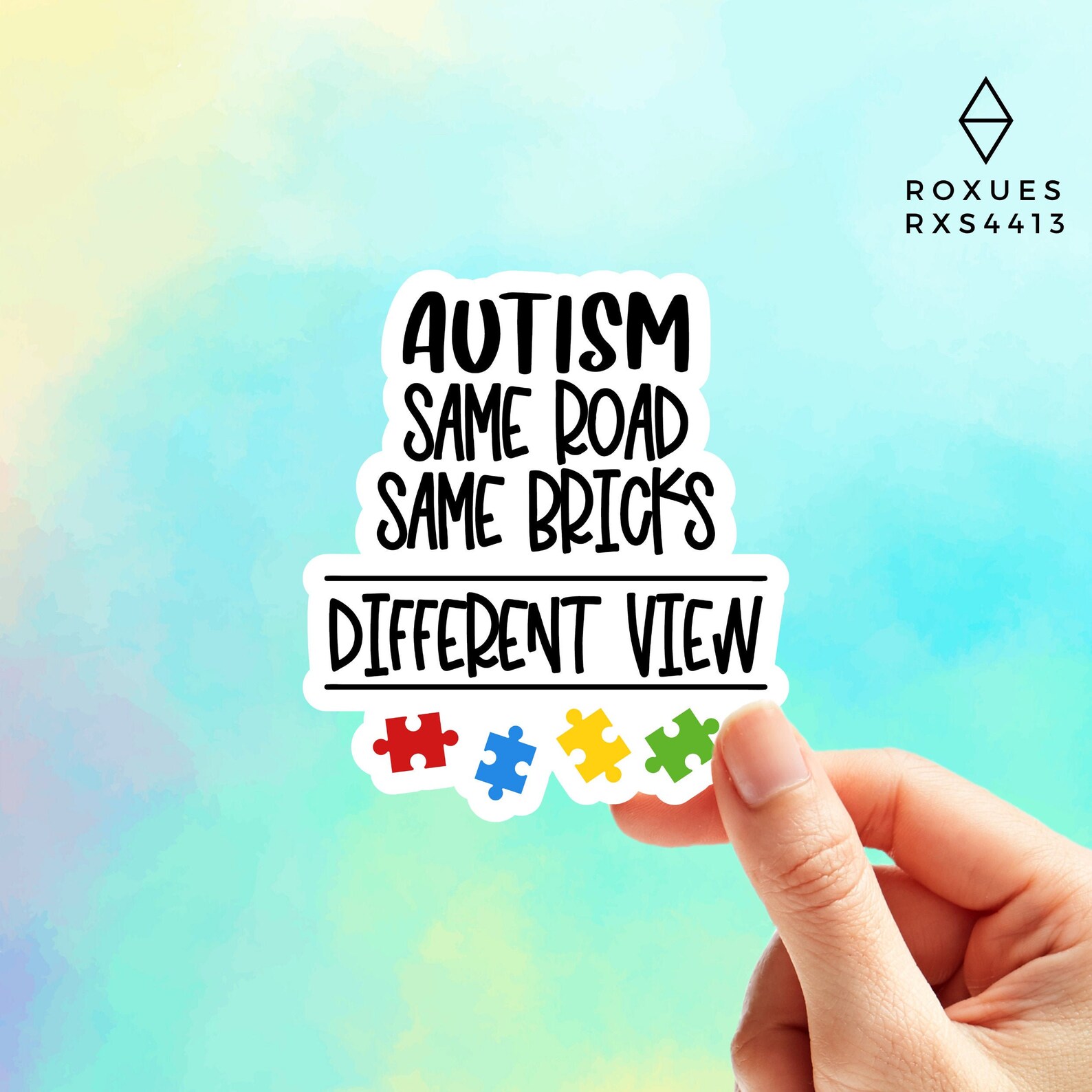Autism Same Road Same Bricks Different View Autism Sticker - Etsy