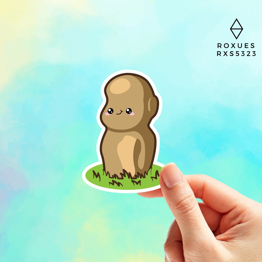 The Moai Statue Kawaii Sticker, Kawaii Travel Sticker, Kawaii Sticker ...