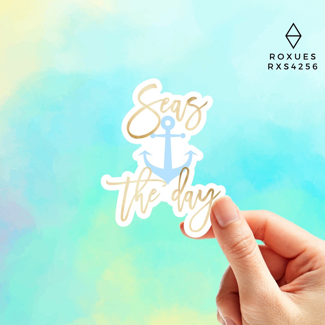 Seas the Day Sticker, Vinyl Sticker, Laptop Sticker, MacBook Decal ...
