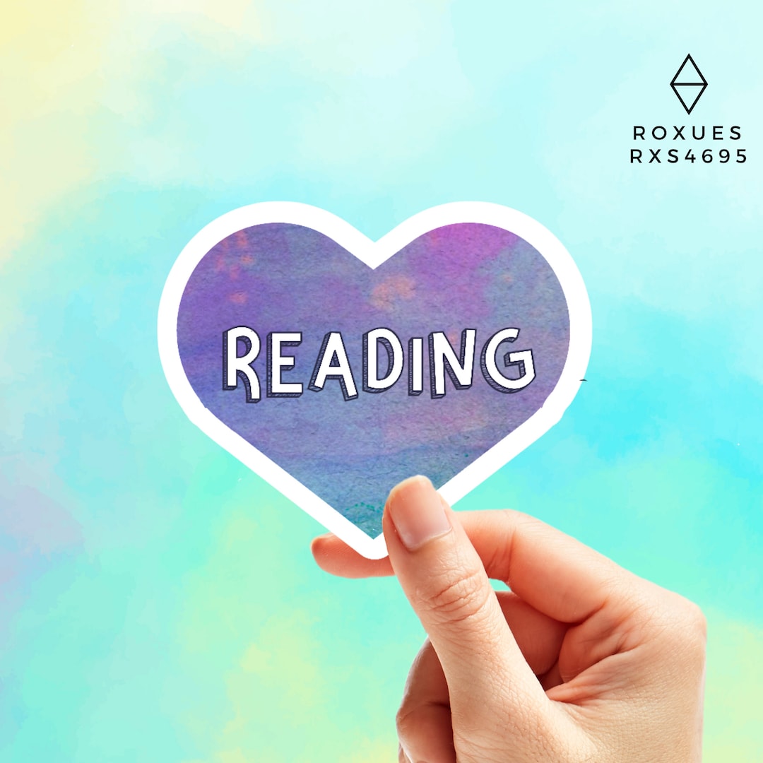 Reading Sticker, Love Reading Sticker, Vinyl Sticker, Laptop Sticker ...