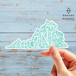 Virginia State Virginia Sticker Virginia Pride Virginia Outline Travel ...