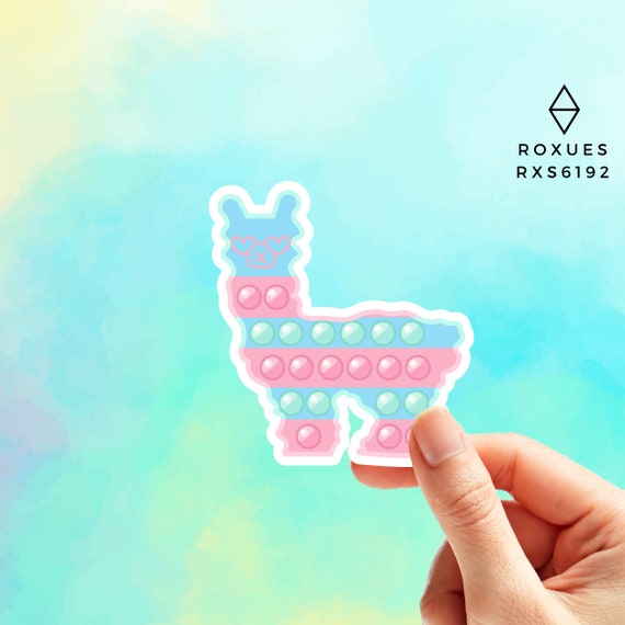 Pop It Llama Sticker Pop It Stickers Bubbles Stickers Colorful | Etsy