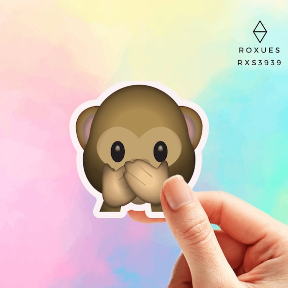 Speak No Evil Monkey Sticker Emoji Faces Cool Stickers | Etsy