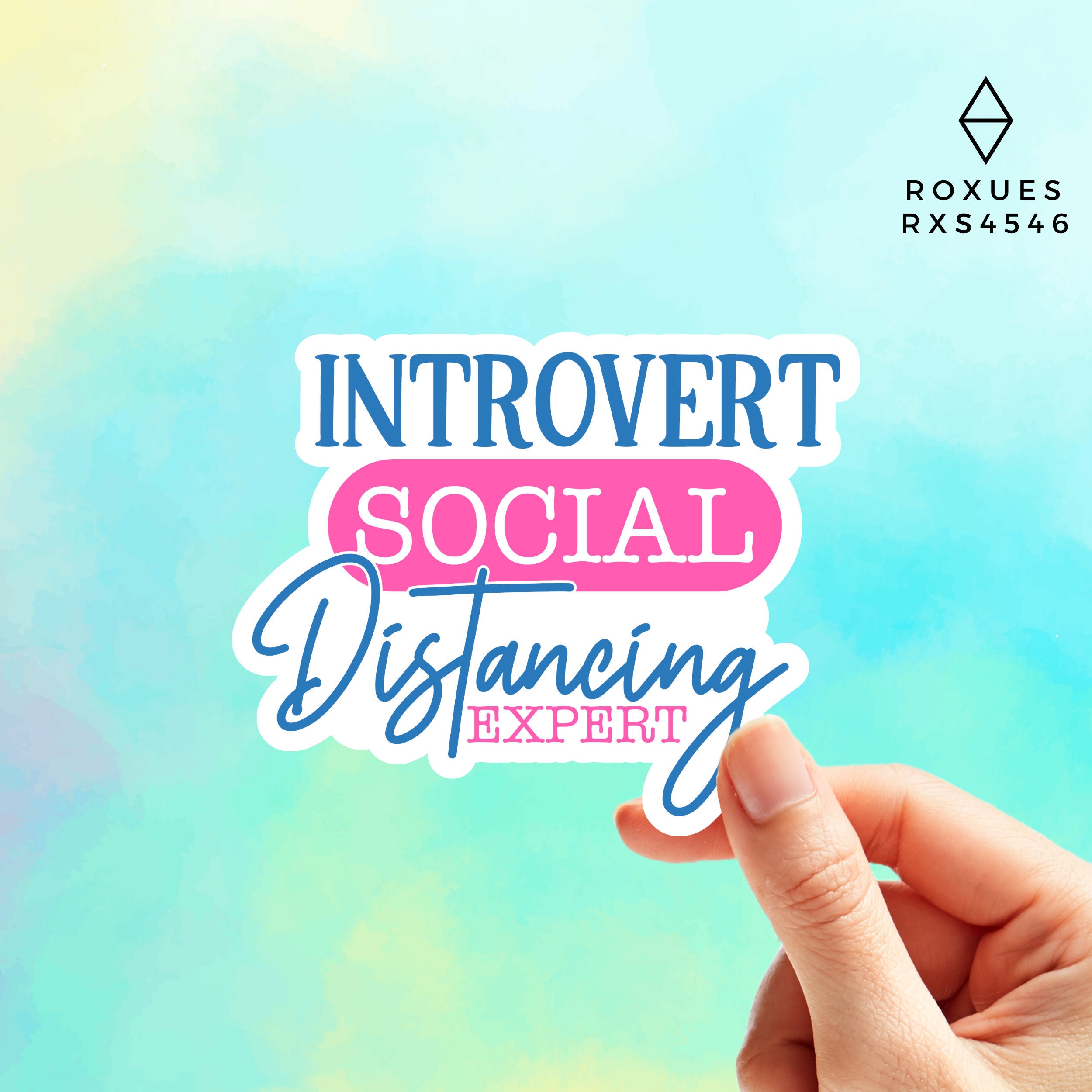 Introvert Social Distancing Expert Sticker Vinyl Sticker - Etsy
