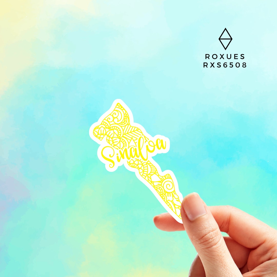 Mandala Sinaloa State, Sinaloa, Mexico Sticker, Vinyl Decal, MacBook ...