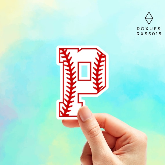 Baseball Letter P Sticker Water Bottle Sticker Laptop | Etsy