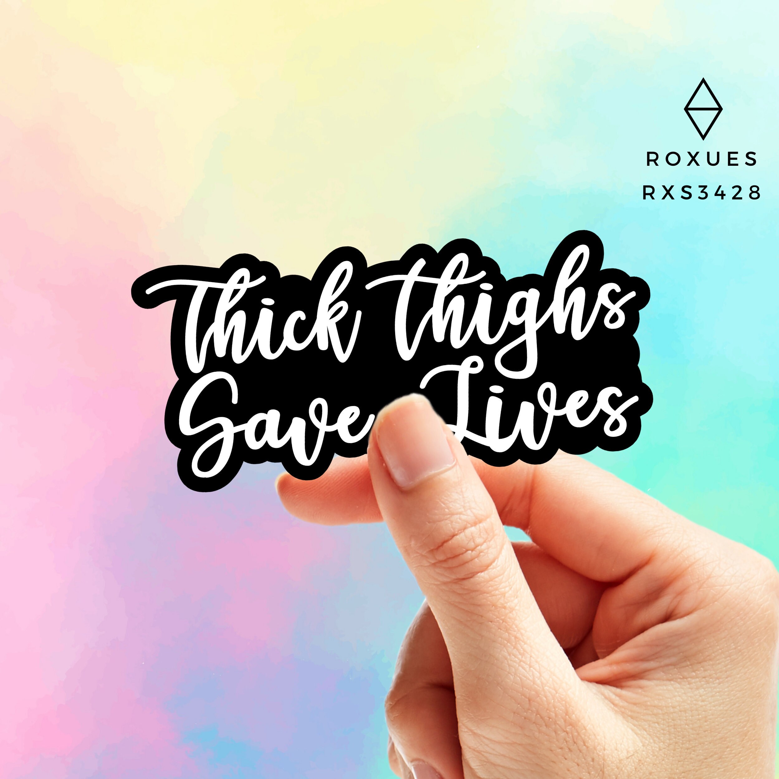 Thick Thighs Save Lives Sticker Gil Power Decal Water Bottle | Etsy