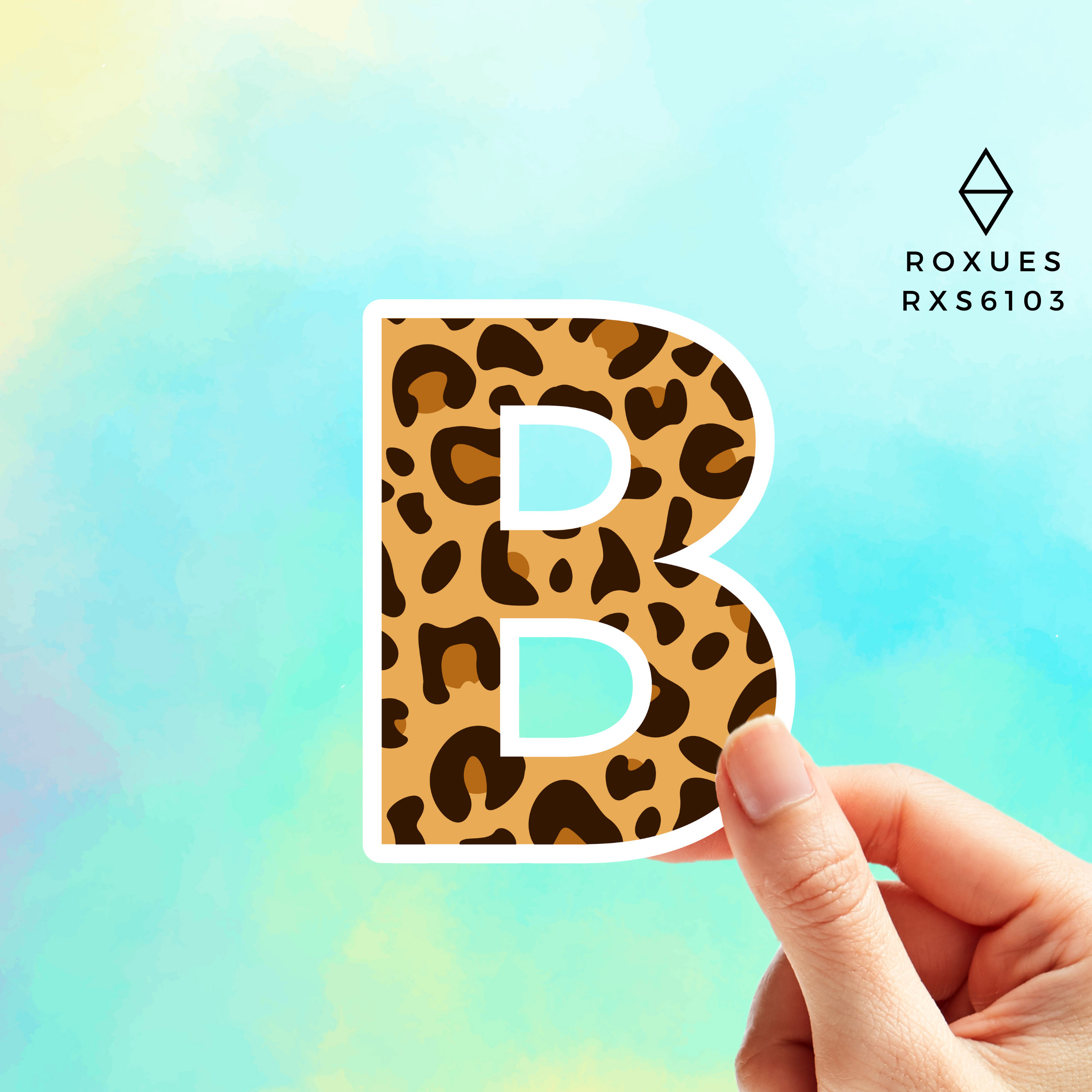 Leopard Print Letter B Sticker Water Bottle Sticker Laptop | Etsy