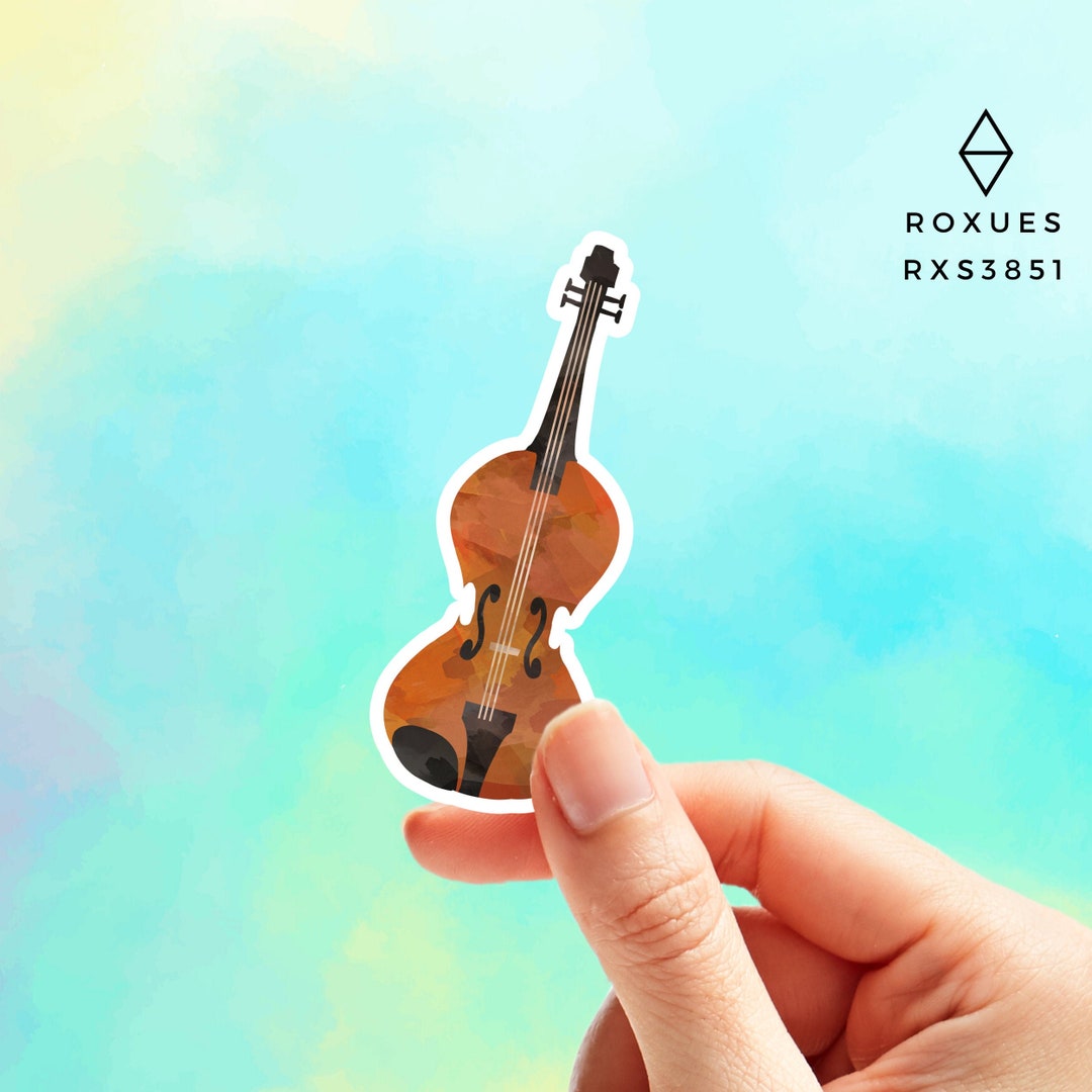 Violin Sticker I Love Music Music Instrument |water Bottle Decal Laptop ...