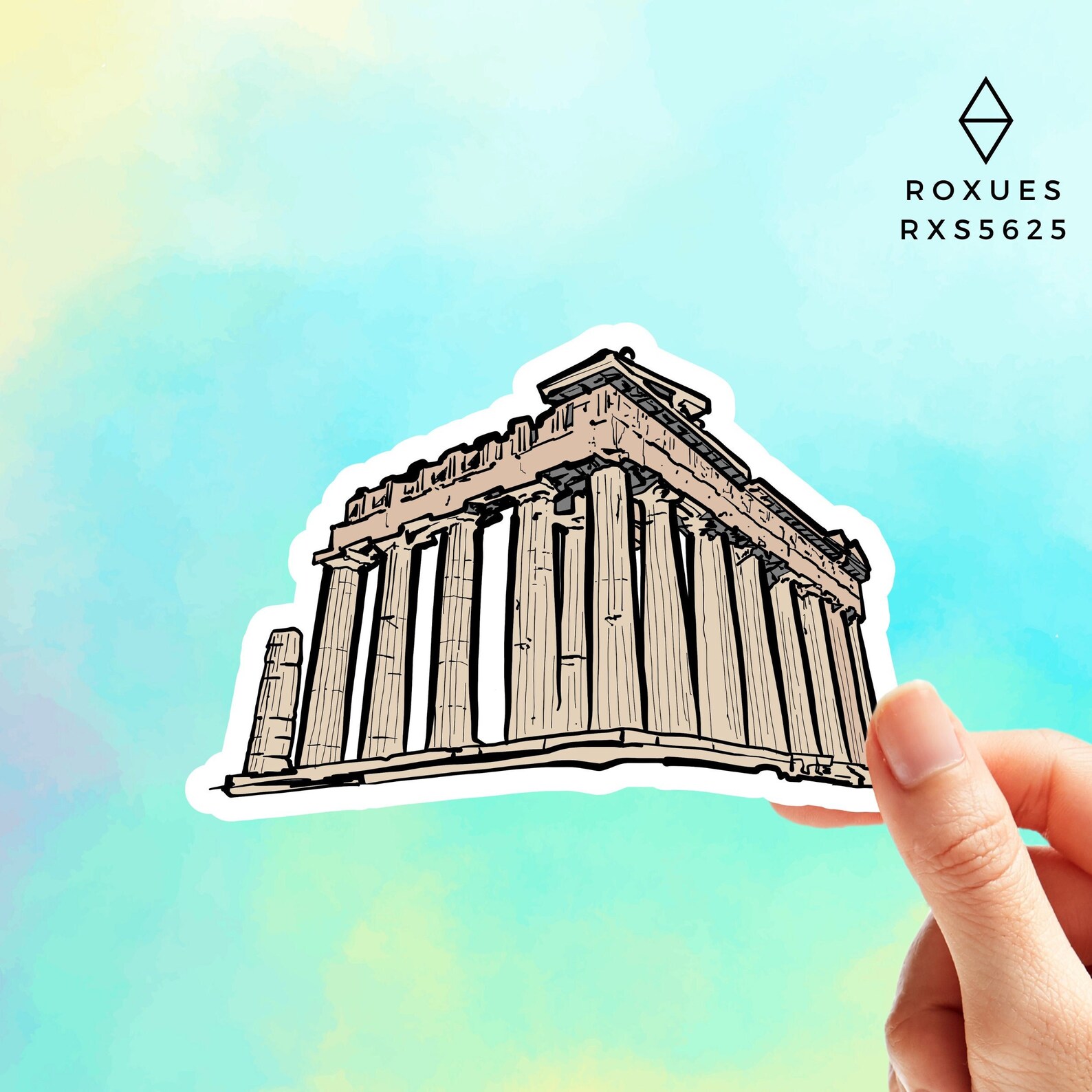 Parthenon Sticker, Travel Monuments Sticker, Monuments Sticker, Travel ...