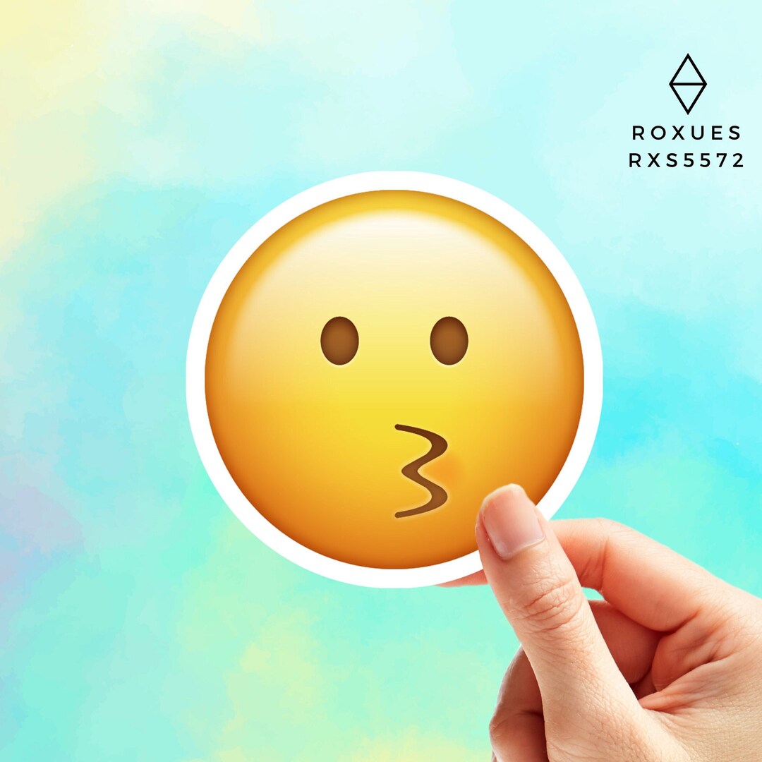 Kissing Emoji Sticker Emoji Faces Cool Stickers Whatsapp - Etsy
