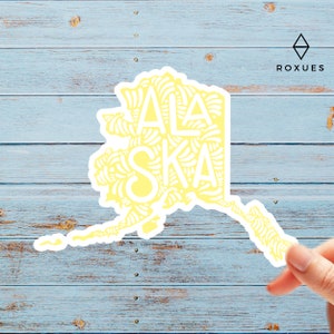 Alaska State Sticker, Alaska Travel Sticker, Alaska Water Bottle Decal ...