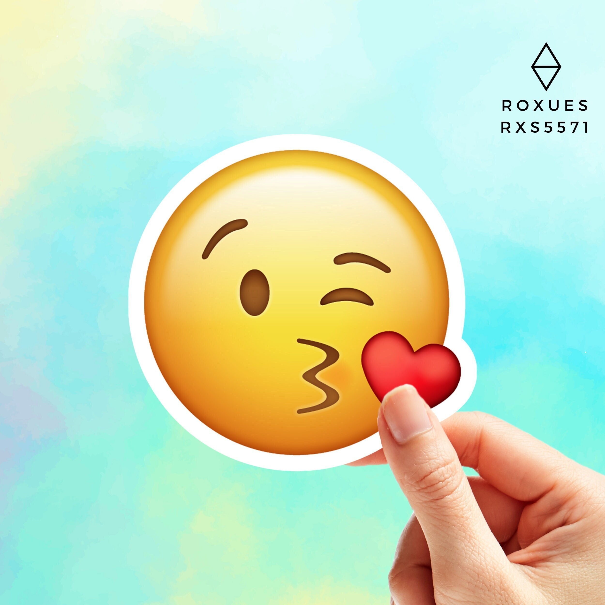 Kiss Emoji Sticker Emoji Faces Cool Stickers Whatsapp - Etsy
