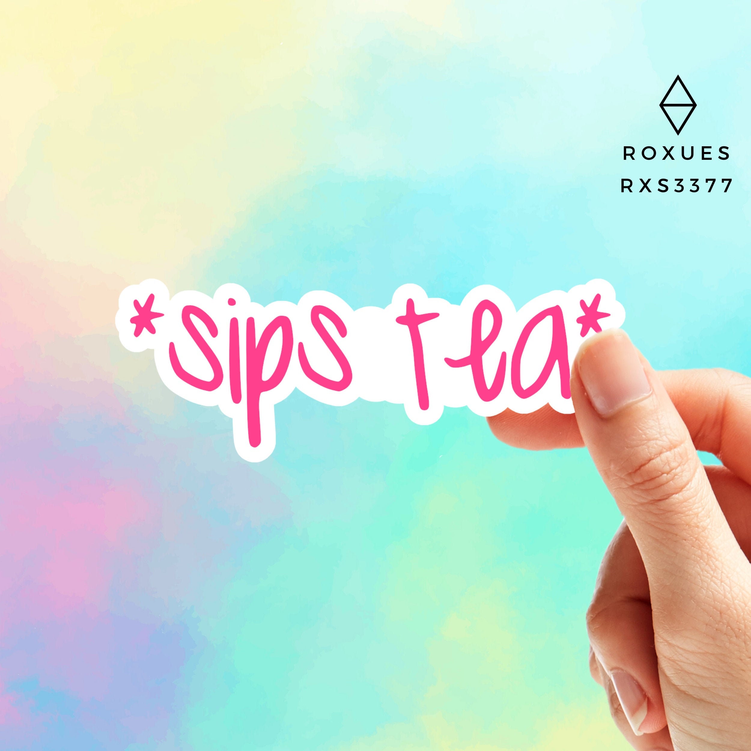 Sips Tea Sticker, Laptop Decal, Friend Sticker, MacBook Decal, Best ...