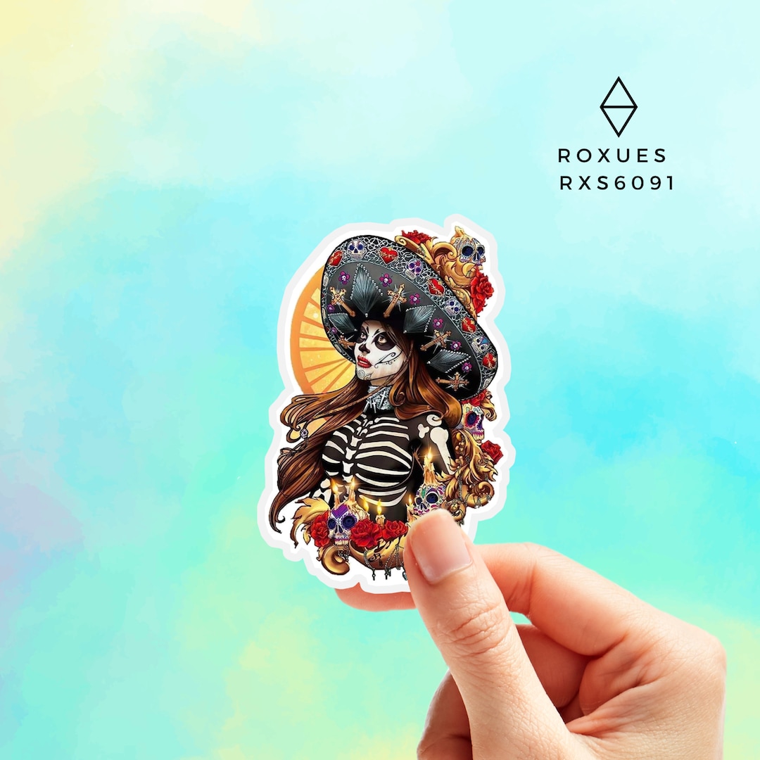 Catrina Sticker, Mexican Sticker, Day of the Dead, Catrina, Stickers ...