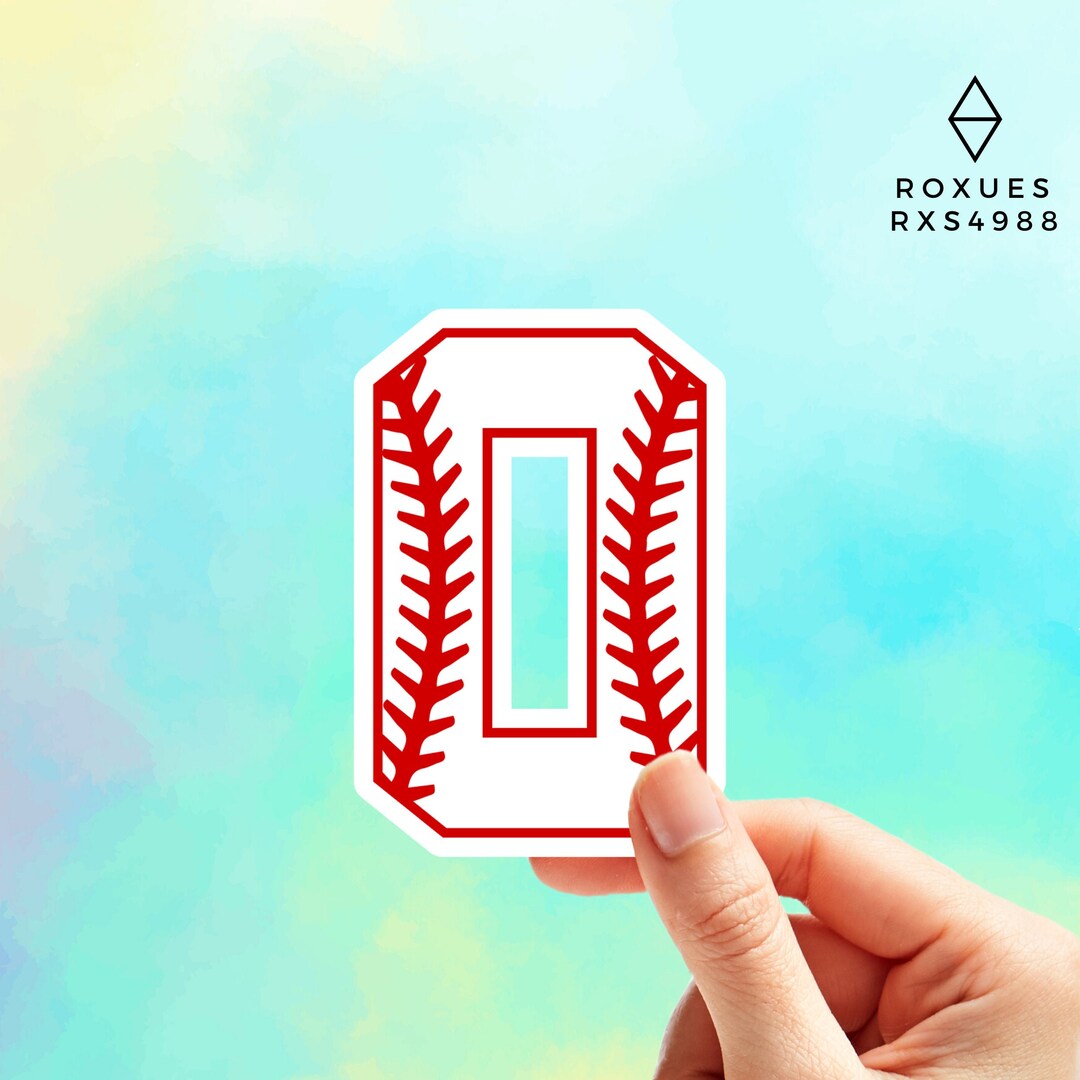 Baseball Letter O Sticker, Water Bottle Sticker, Laptop Sticker, Name ...