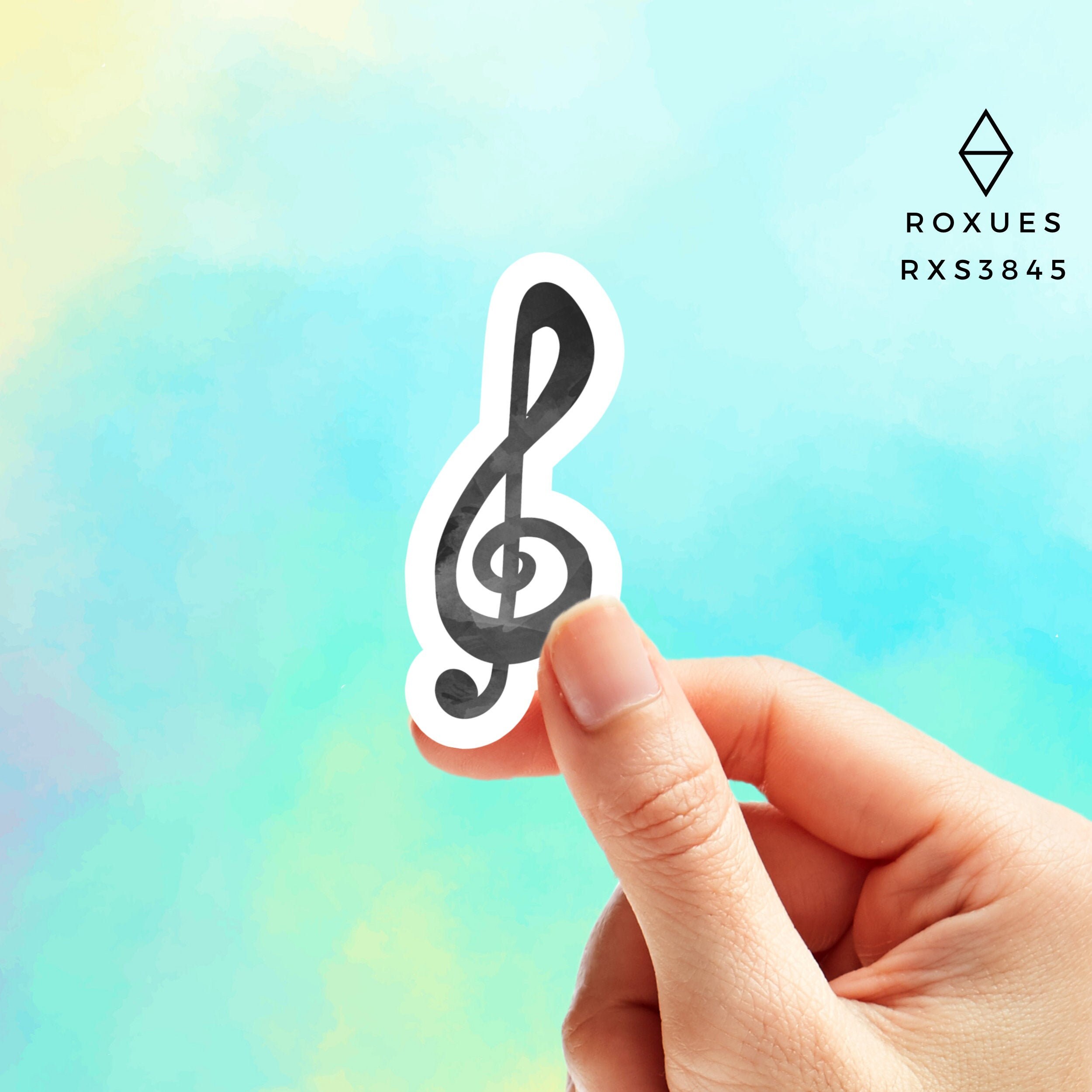 Music Note sticker I love music music instrument water | Etsy