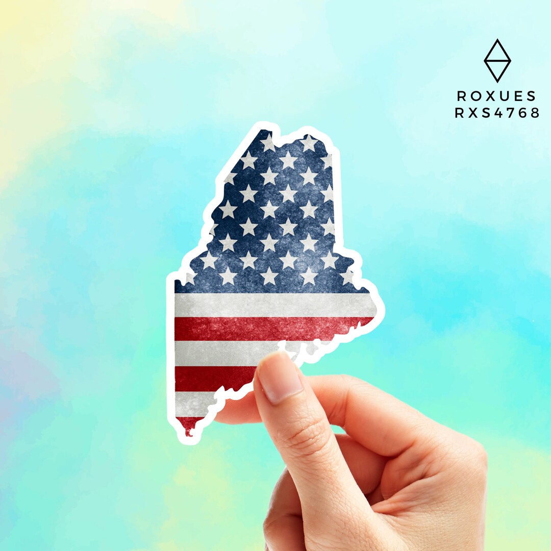 Maine State Sticker | Maine Pride | Maine Outline | Travel Sticker ...