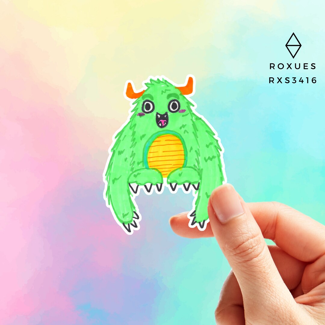 Doodle Monster Monsters Scary Sticker Monster Sticker Water Bottle ...