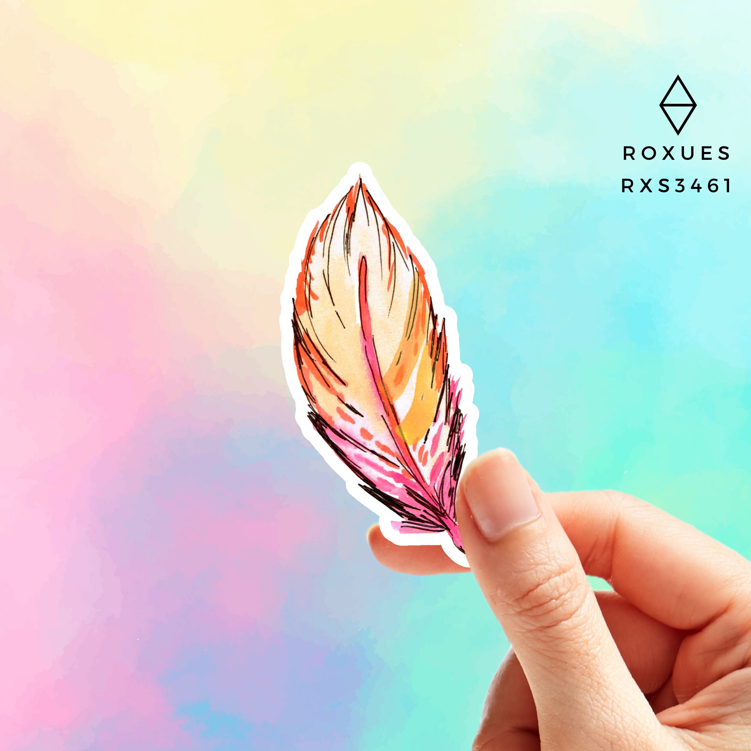 Feather Sticker Feather Water Bottle Sticker Laptop - Etsy.de