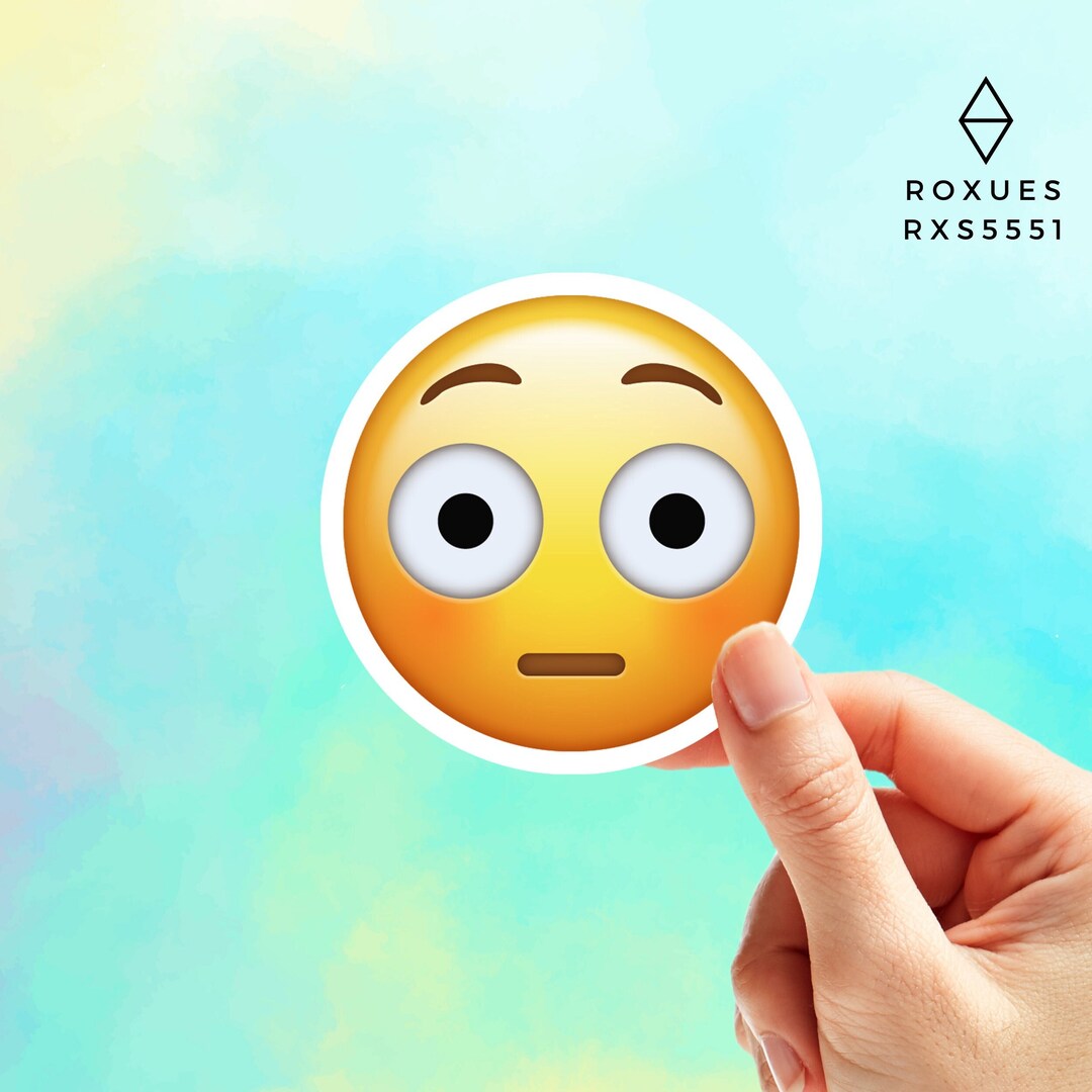 Flushed Emoji Sticker Emoji Faces Cool Stickers Whatsapp Emojis Stickers For Laptop Macbook