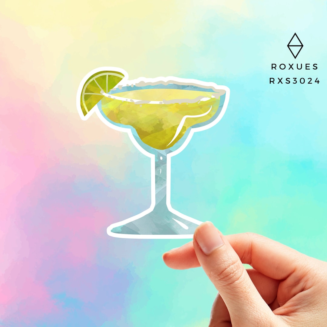Cocktail Sticker, Margarita Sticker, Water Bottle Sticker, Whiskey ...