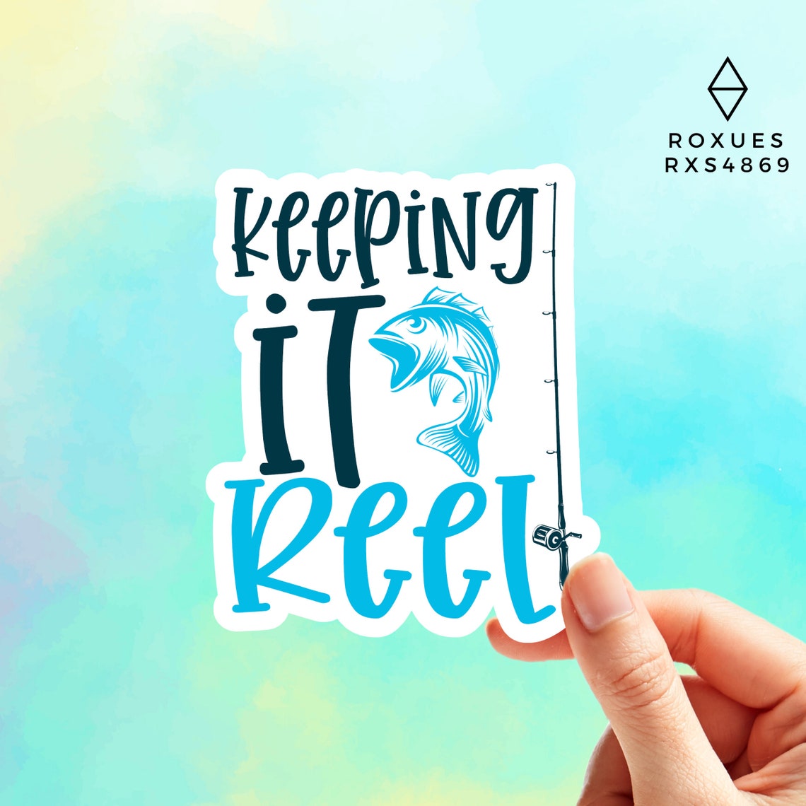 Keeping It Reel Sticker Fishing Sticker Vinyl Sticker Laptop - Etsy