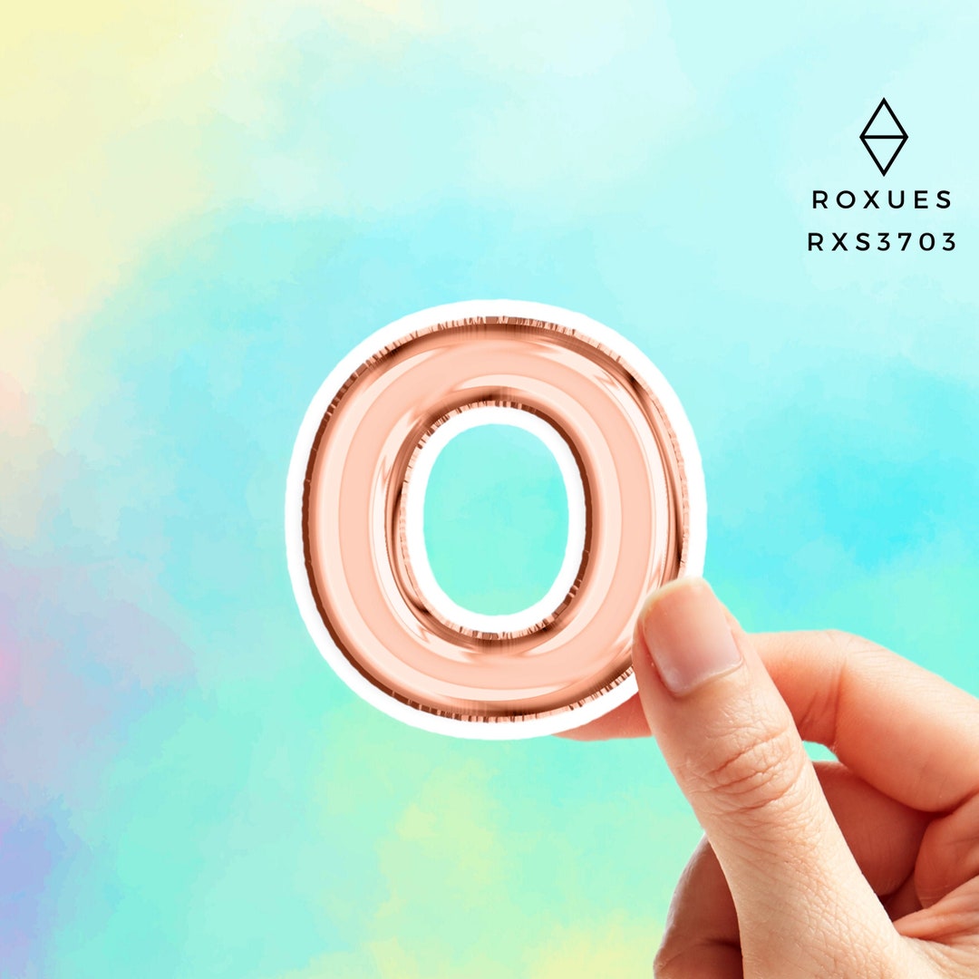 Balloon Letter "o" Sticker, Water Bottle Sticker, Laptop Sticker, Name ...