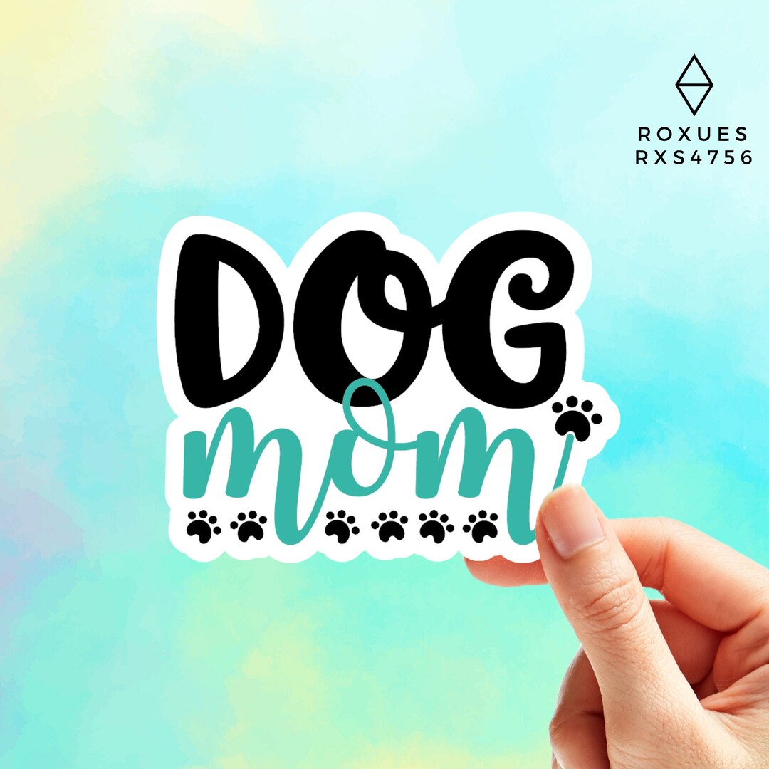 Dog Mom Dog Mama Vinyl Sticker, Dog Sticker, Laptop Decal, MacBook ...