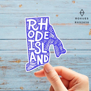 Rhode Island State Sticker | Rhode Island Pride | Rhode Island Outline ...
