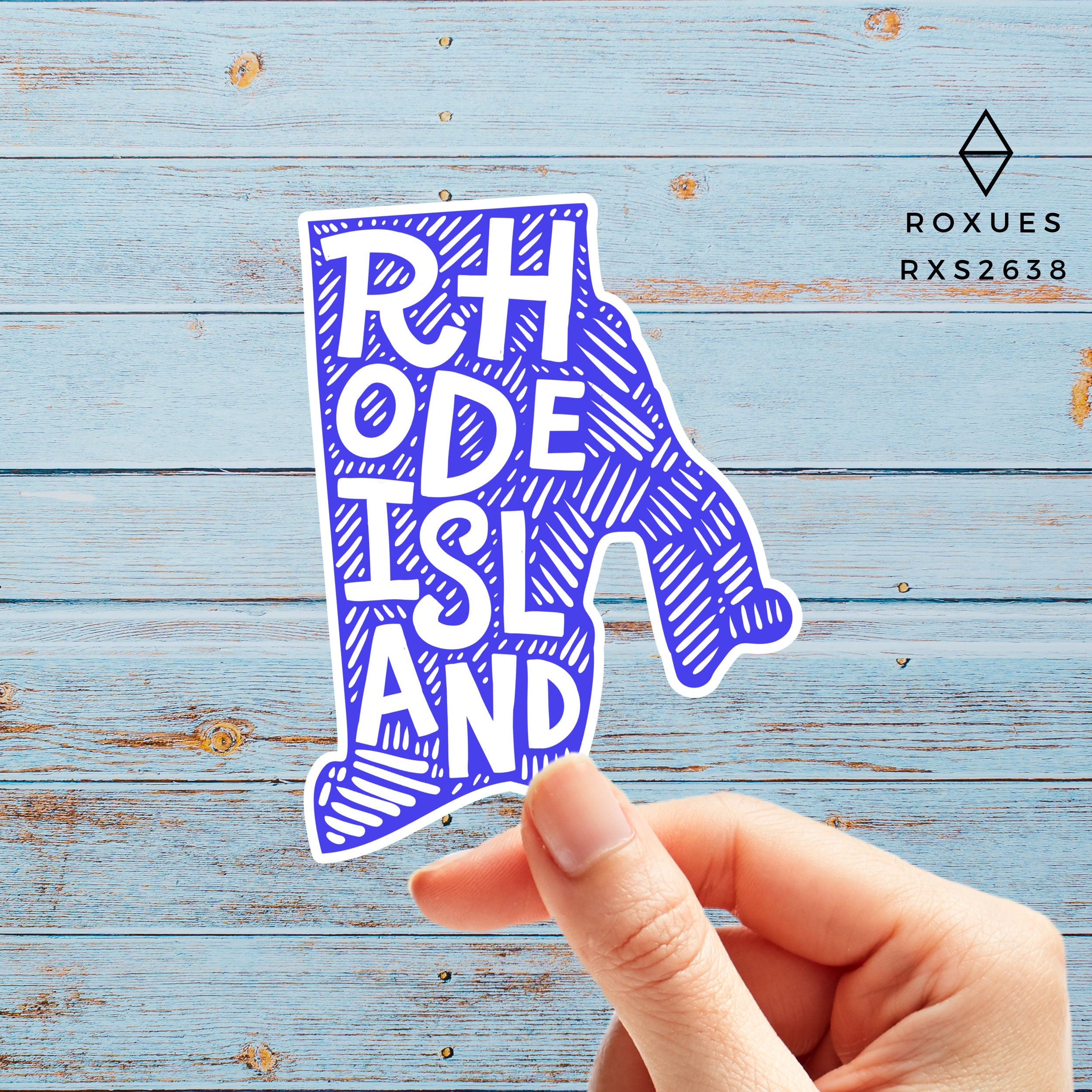 Rhode Island State Sticker Rhode Island Pride Rhode Island | Etsy