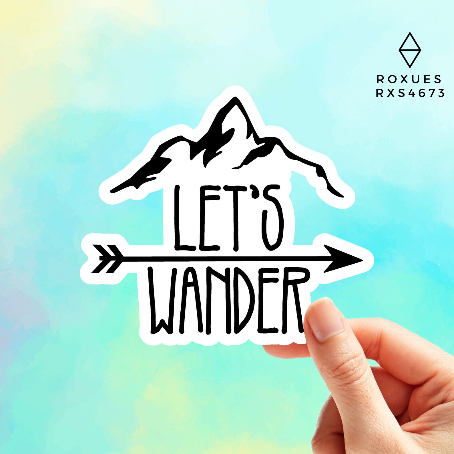 Let's Wander Sticker Adventure Sticker Travel Sticker - Etsy