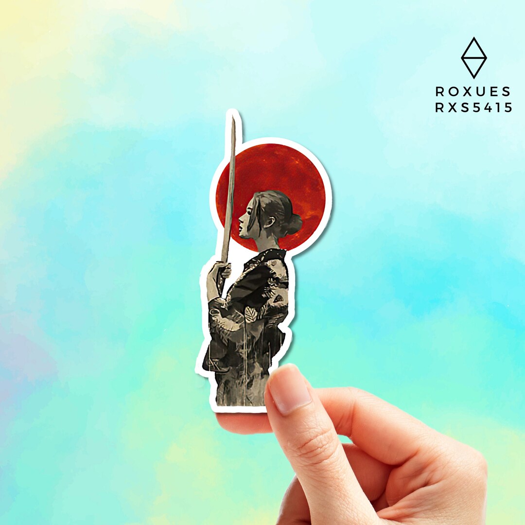 Samurai Girl Sticker, Samurai Sticker, Samurai, Plumeria, Water Bottle ...