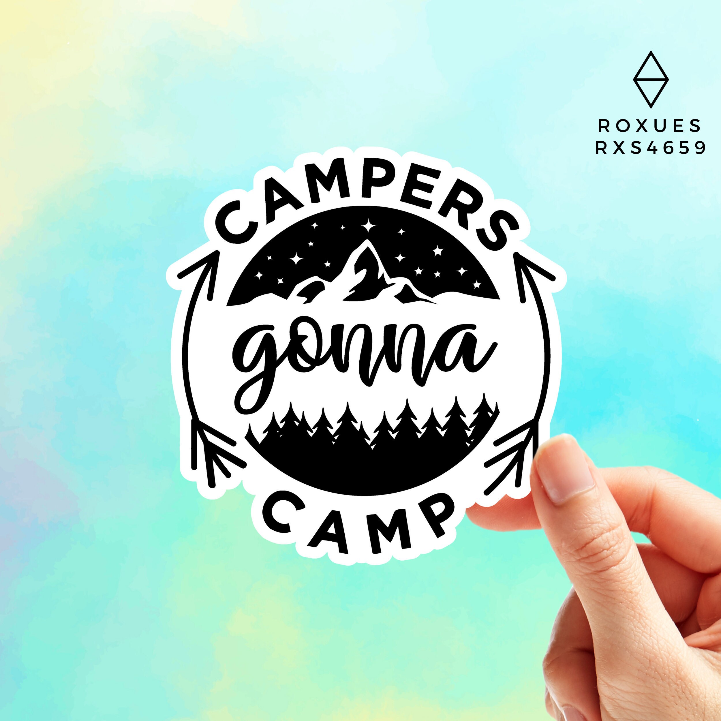 Campers Gonna Camp Sticker Adventure Sticker Travel Sticker | Etsy