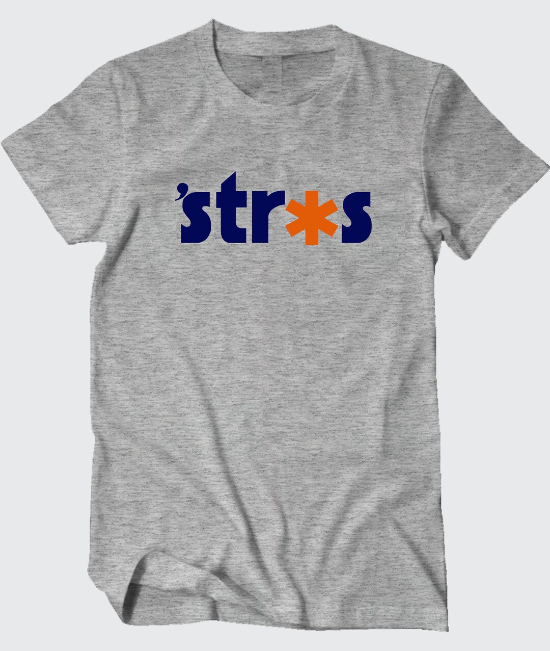 HOUSTON ASTERISKS Baseball Themed Soft Ringspun Pre-shrunk Cotton T ...