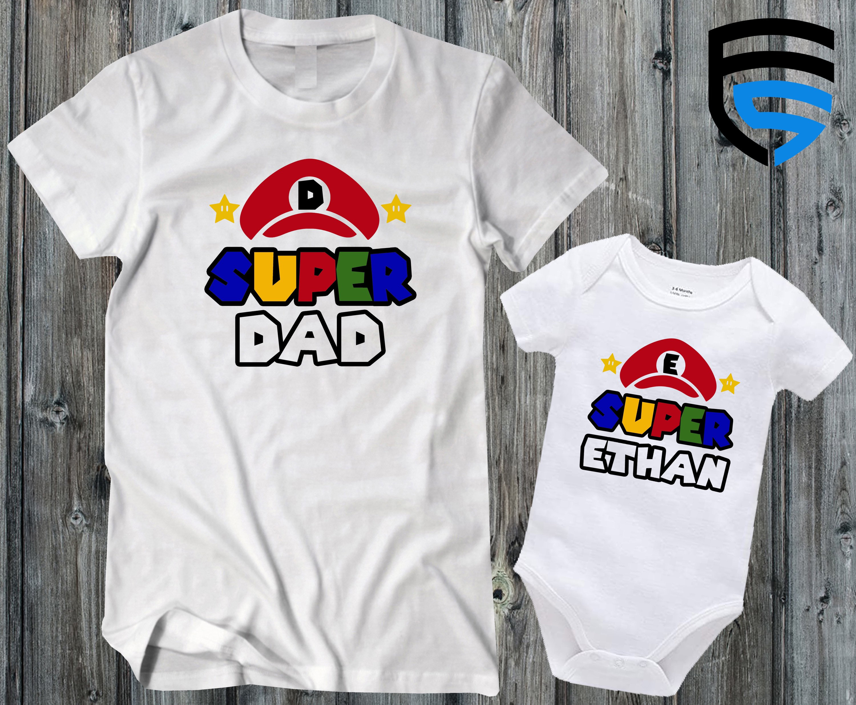 Super Mario DAD and Super Mario SON Matching Father and | Etsy