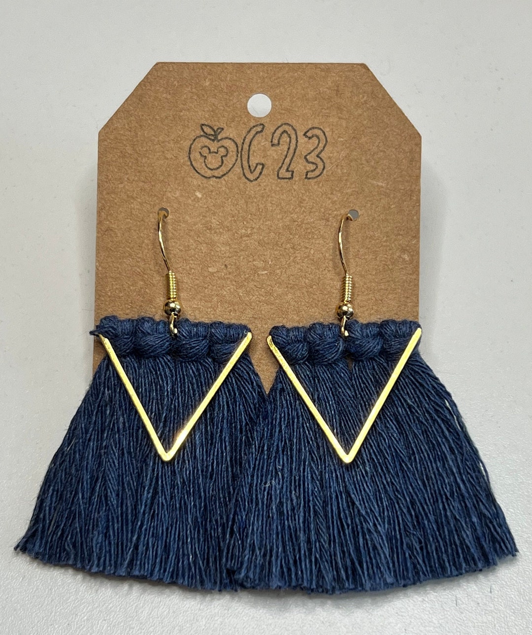 Inverted Triangle Macrame Earrings - Etsy