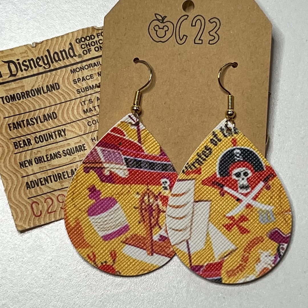 Pirates of the Caribbean Inspired Disney Parks Drop Earrings - Etsy