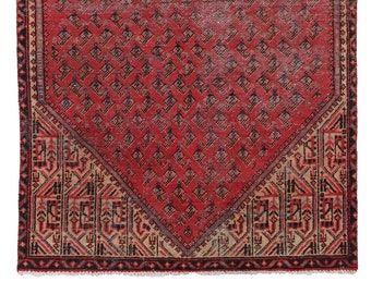 3x6 Red Pictorial Vintage Accent Rug, Oriental Turkish Anatolian Rug ...