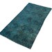 3x6 Blue Distressed Tribal Vintage Accent Rug, Oriental Turkish ...
