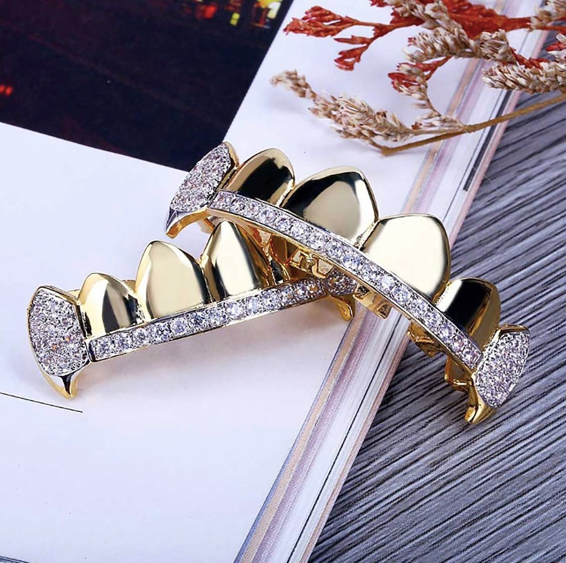 Fully Iced Out Teeth Grills / Hip Hop Jewelry / Moissanite Diamonds ...