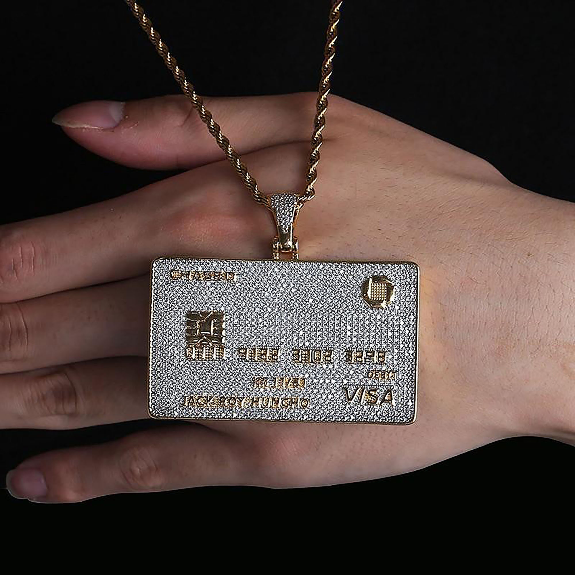 925 Sterling Silver Moissanite Diamonds Fully Iced Out ATM Debit Card ...