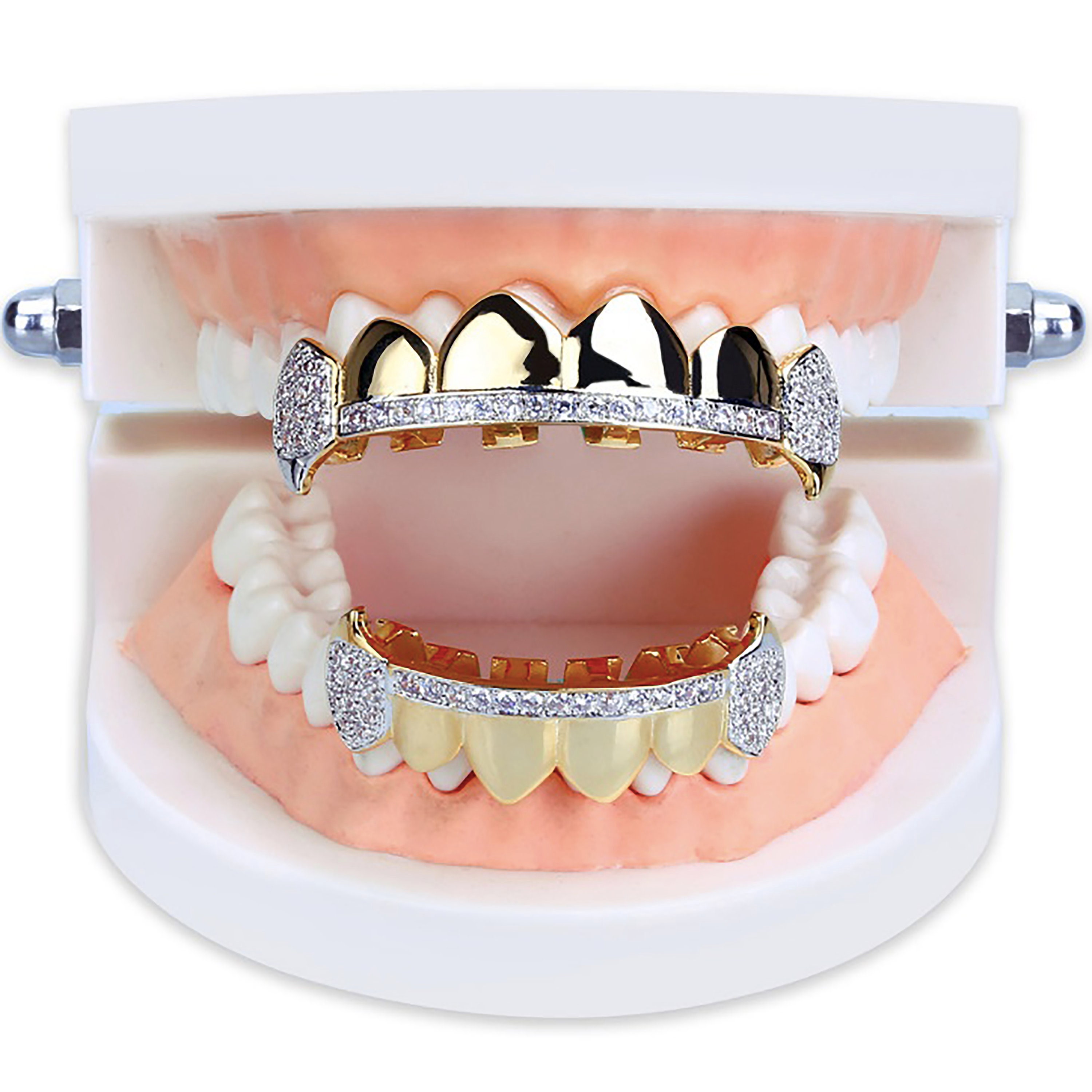 Fully Iced Out Teeth Grills / Hip Hop Jewelry / Moissanite Diamonds ...