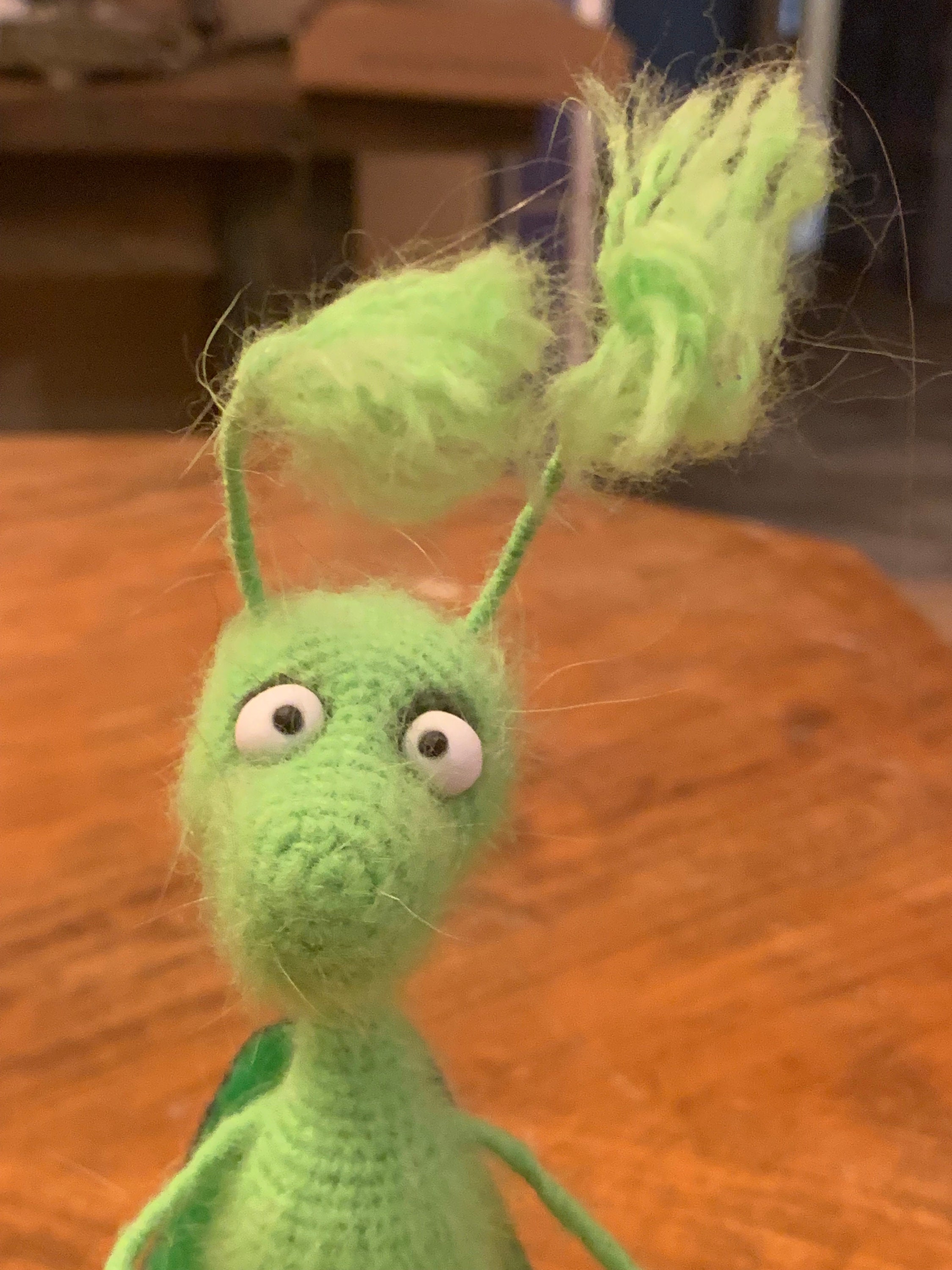 Cute Crochet Cockroach Art Doll Sculpture Gift Collectible Toy Mohair ...