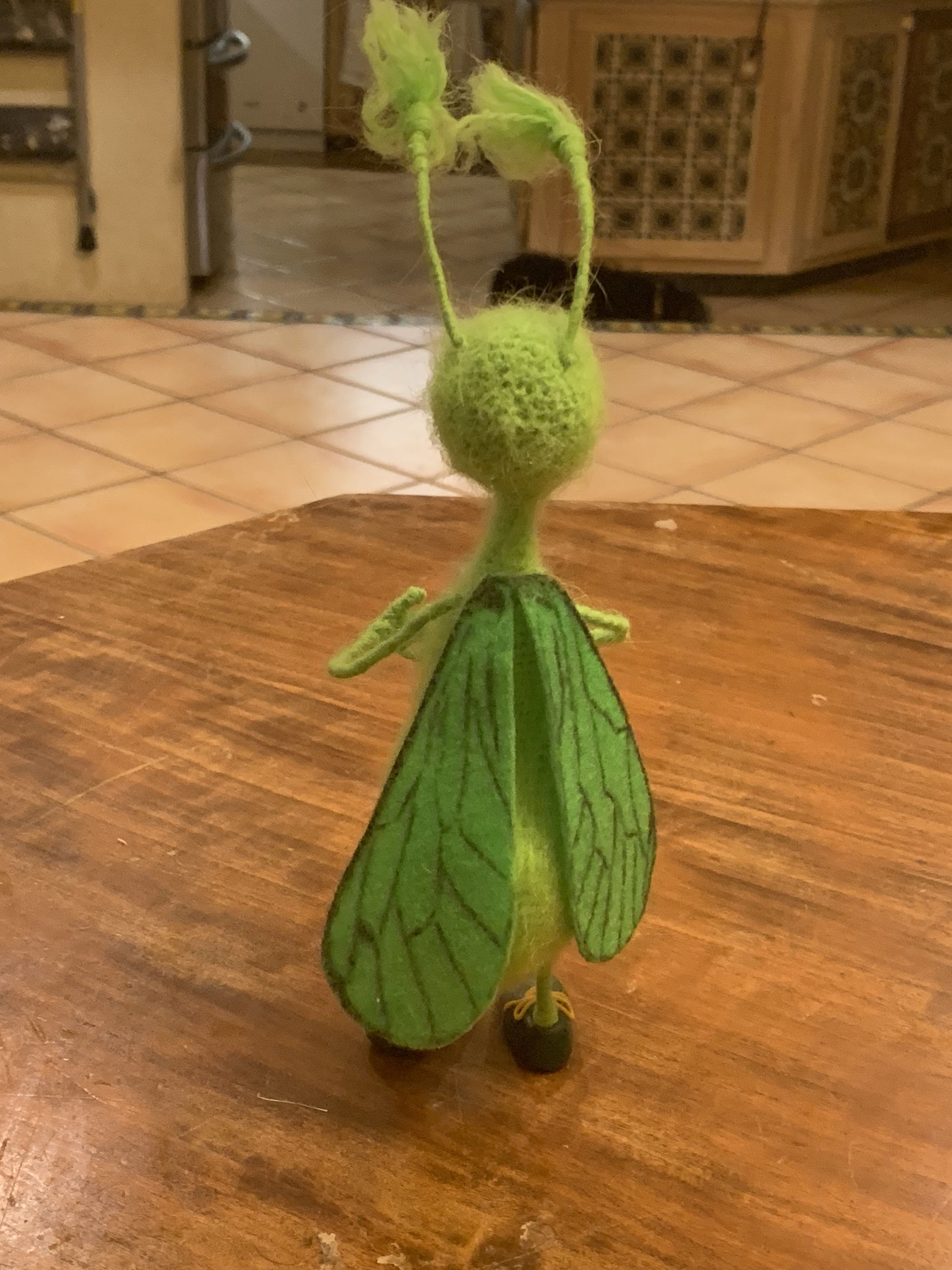 Cute Crochet Cockroach Art Doll Sculpture Gift Collectible Toy Mohair ...