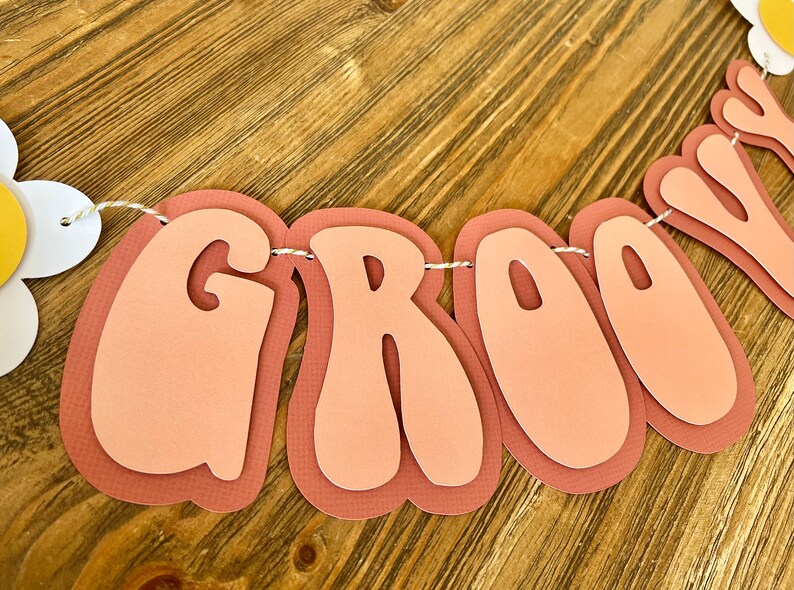GROOVY Birthday Decor Two Groovy Sign - Etsy