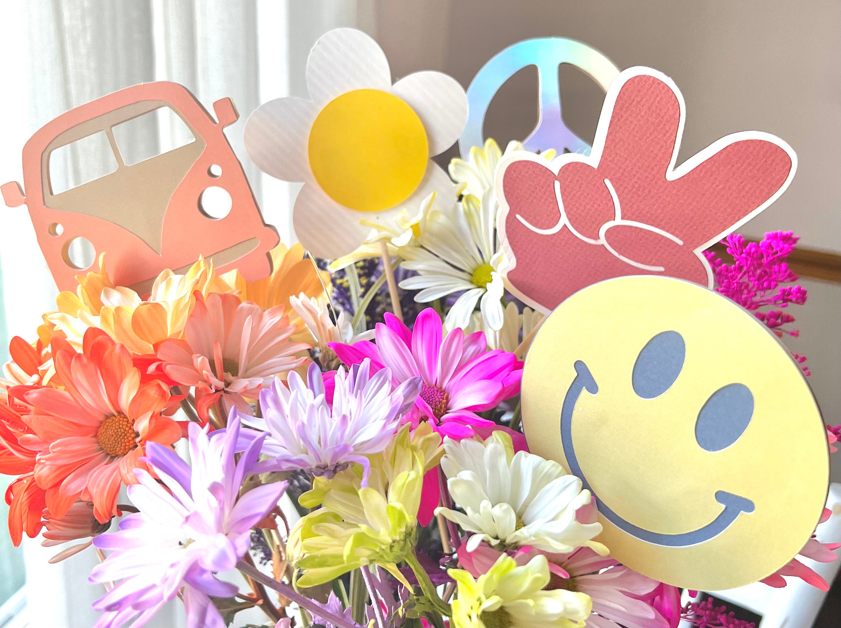 GROOVY Birthday Party Center Pieces - Etsy