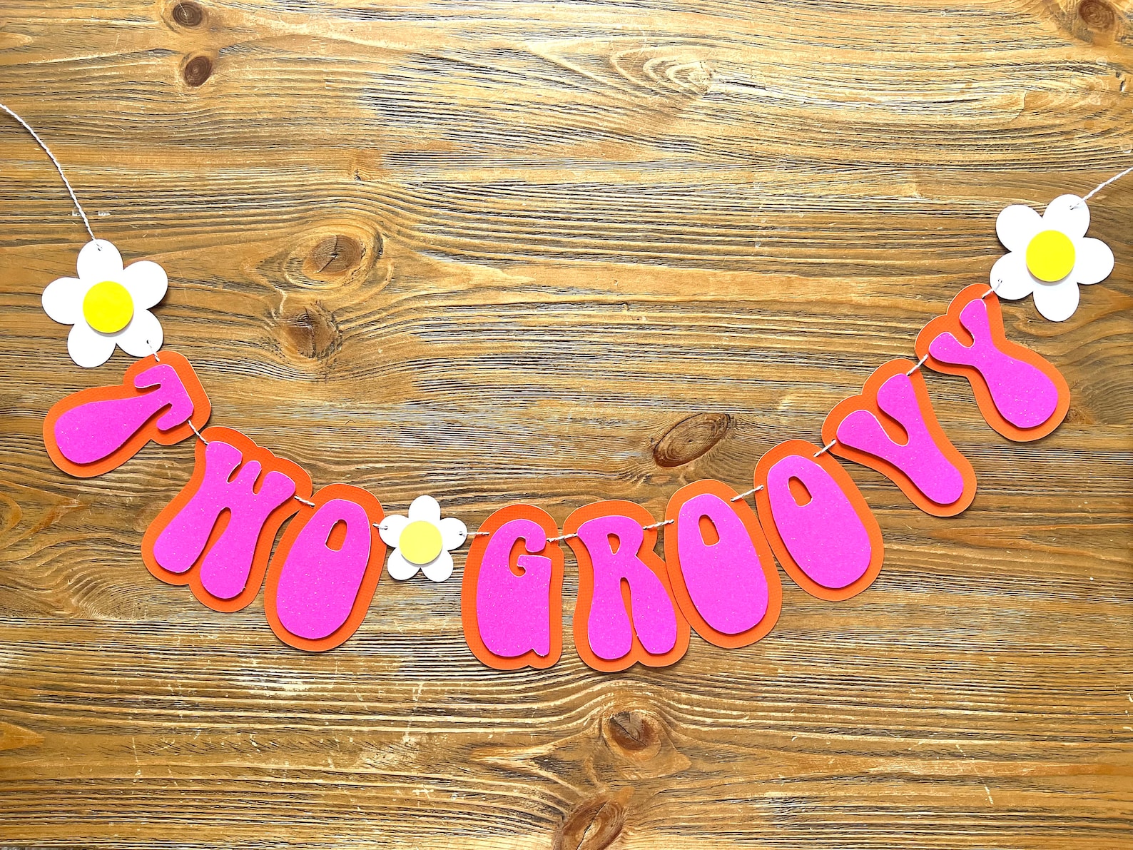 GROOVY Birthday Decor Two Groovy Sign - Etsy