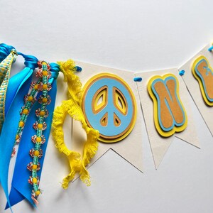 GROOVY ONE High Chair Banner | Peace Sign High Chair Banner - Etsy