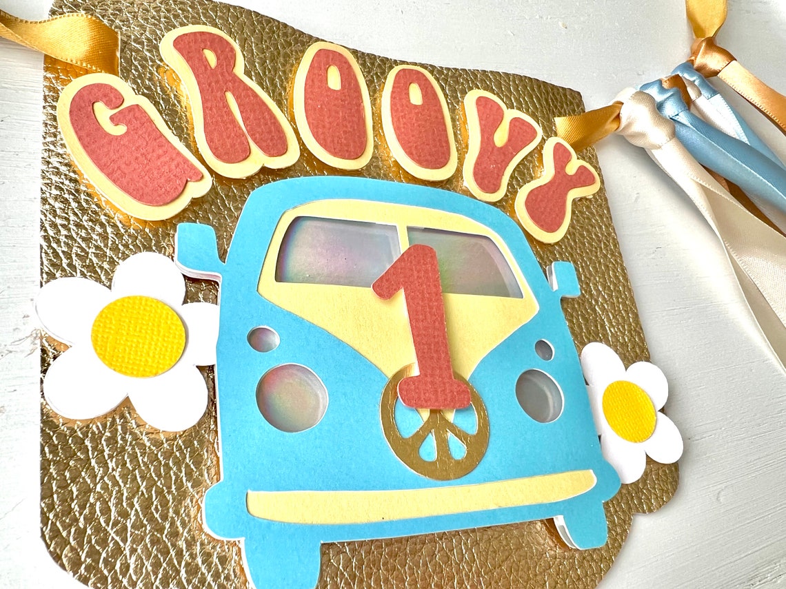 GROOVY Birthday Party Groovy Highchair Banner Groovy One | Etsy